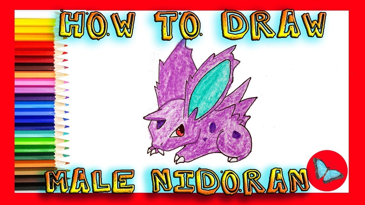 How To Draw Male Nidoran From Pokemon | Coloring and Drawing For Kids ...