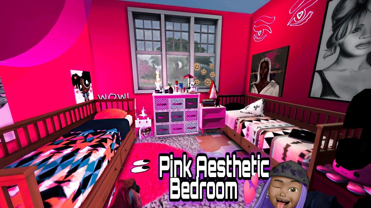 PINK AESTHETIC BEDROOM + CC Folder & DOWNLOAD | Sims 4 Speed Build ...