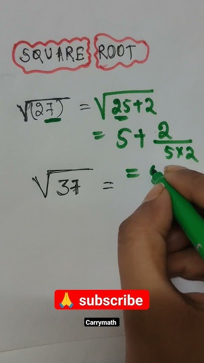 square root tricks | how to calculate square root in 2 seconds #math # ...