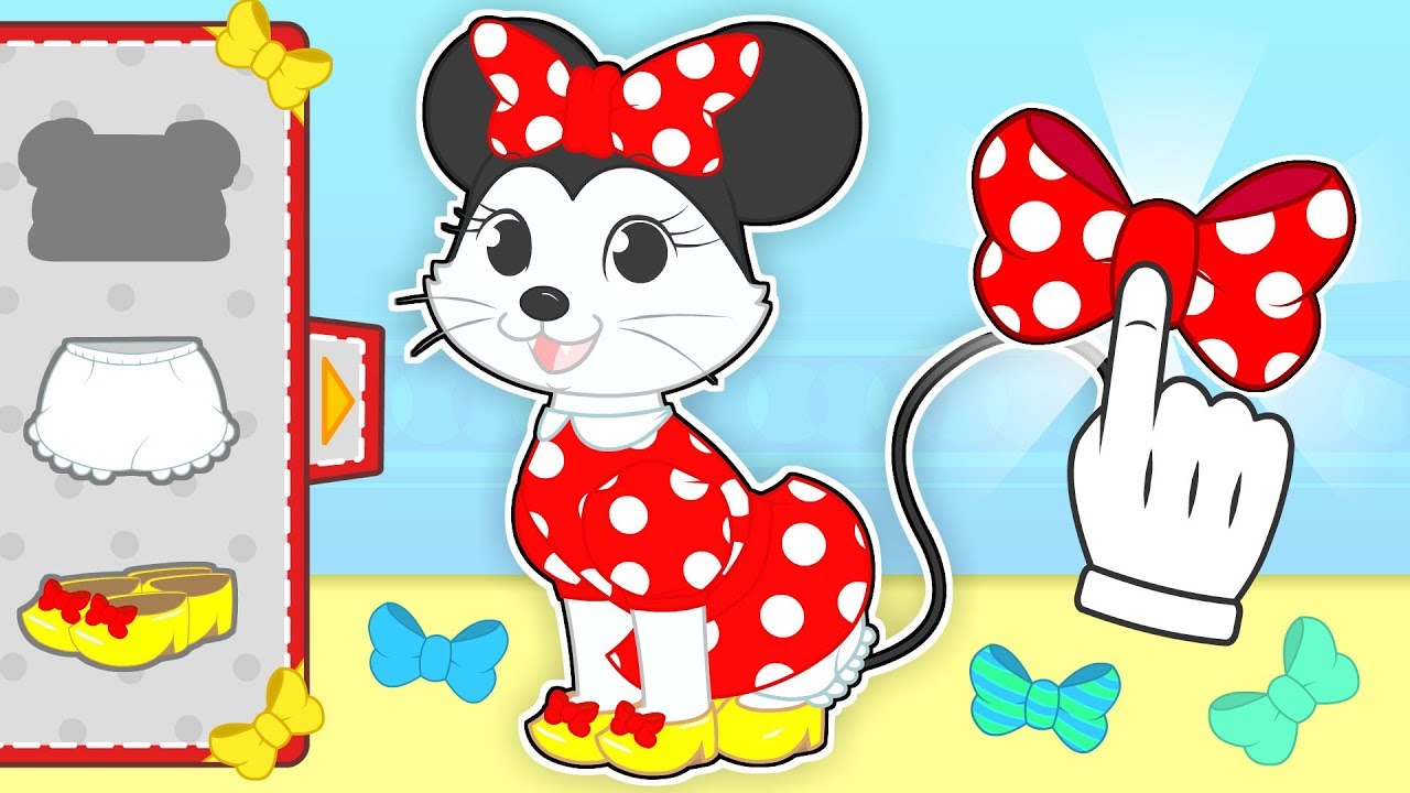 🐭 BABY PETS Dressing up Kira the Cat as the famouse Girl Mouse ...