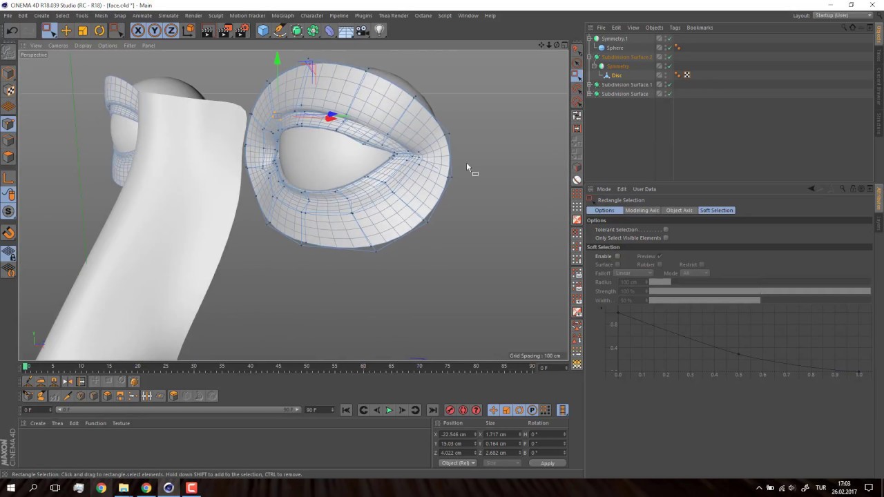 Cinema 4d Modelling 3d Human Face Part3 Eyes - YouTube