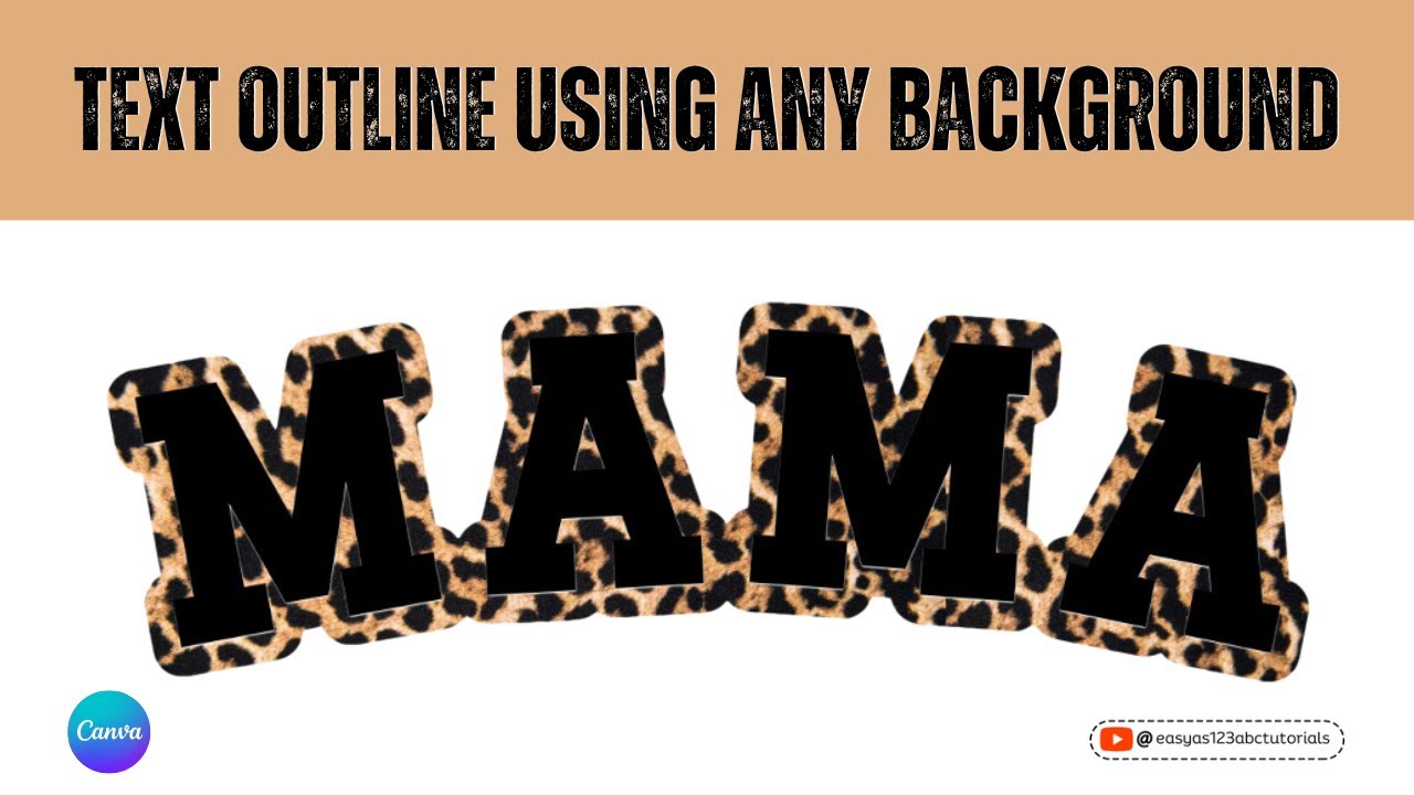 Outline Text with any Background using Canva tutorial for beginners ...