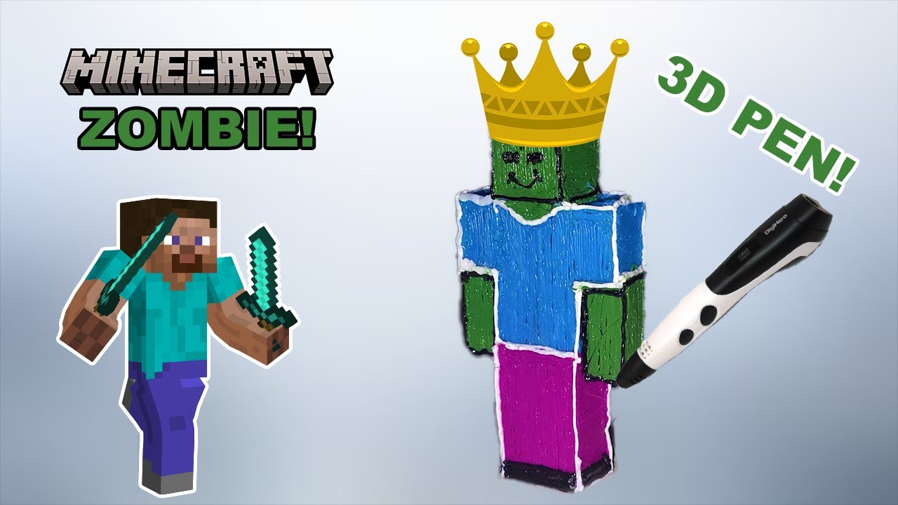 Making MineCraft Zombie! | 3D Pen Art! - YouTube