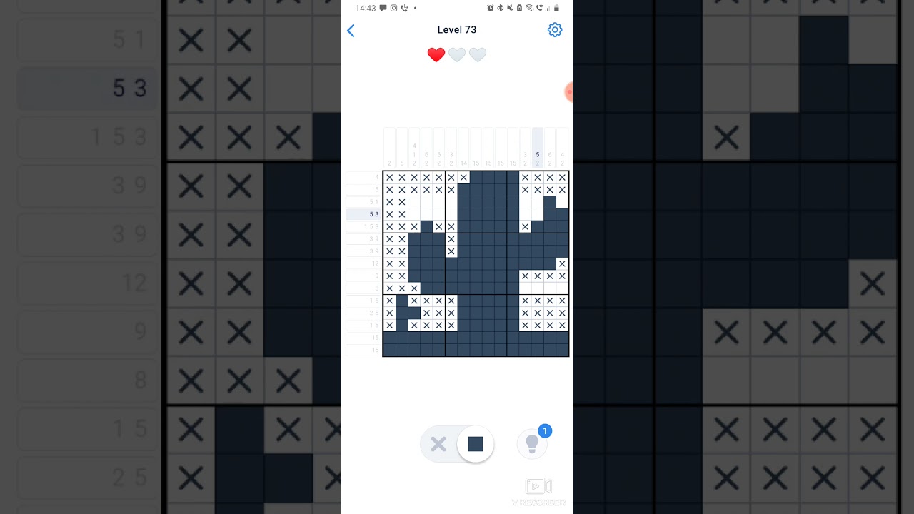 nonogram puzzle level 73 - YouTube