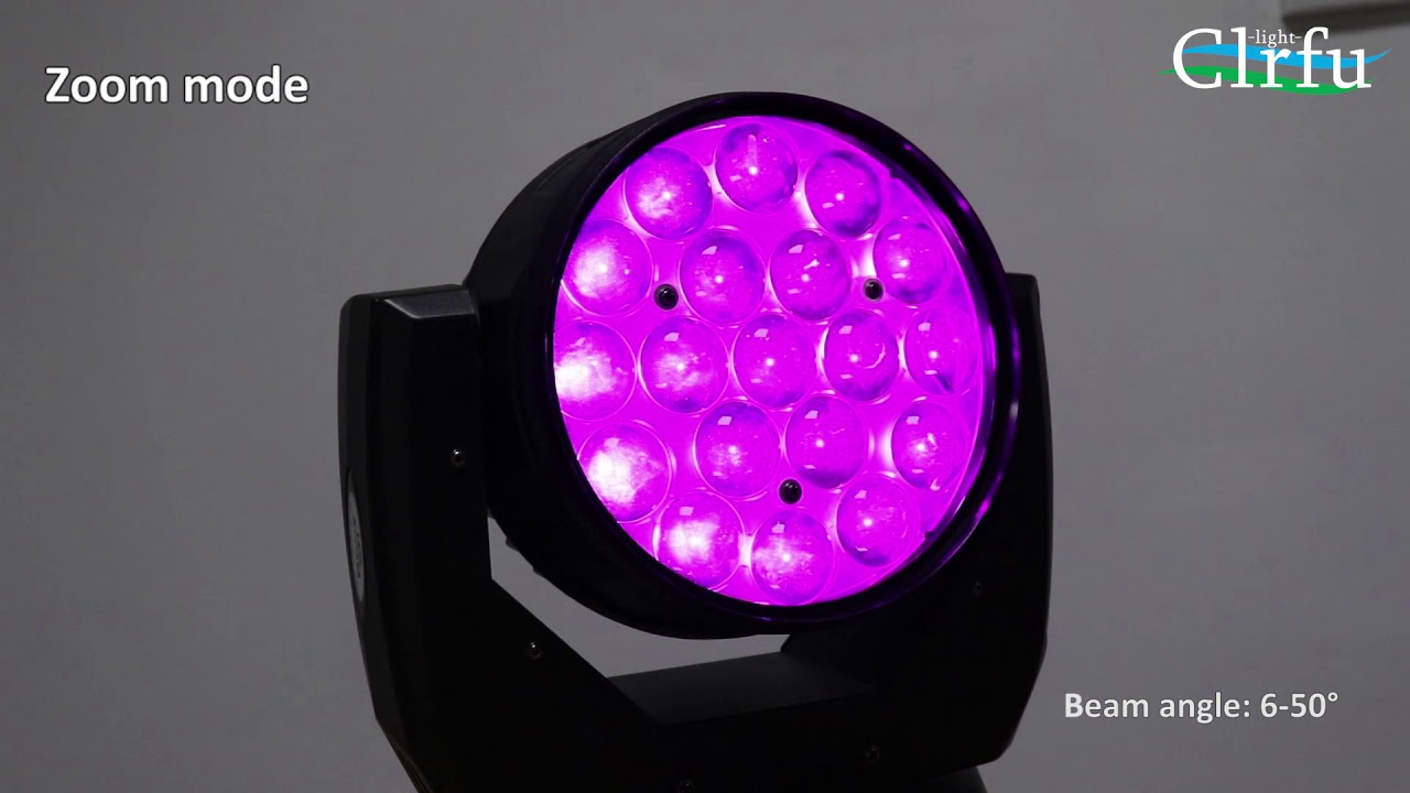 19pcsx12w RGBW 4in1 LED Zoom Moving Head Light from Colorful light ...