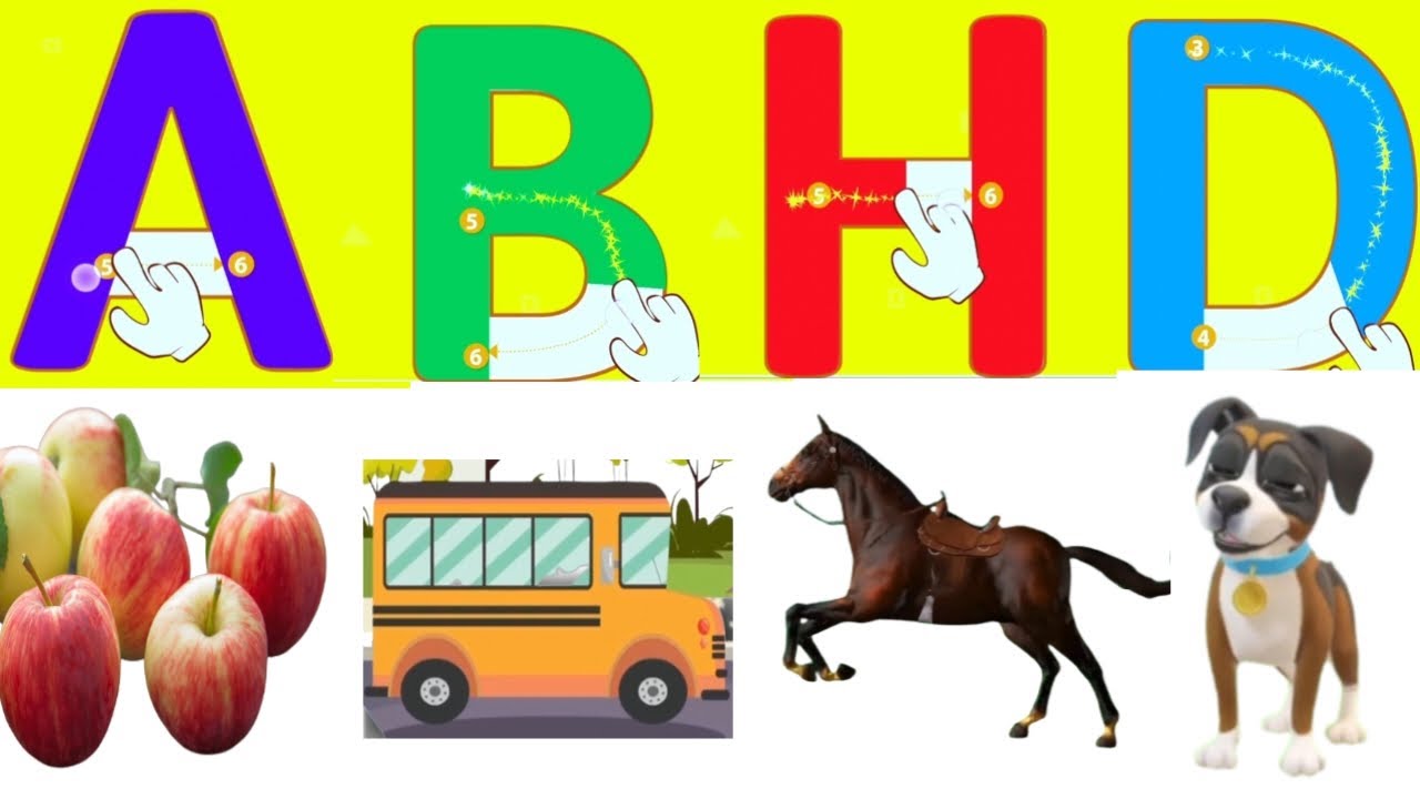 Writing alphabet letters - Abcdefu- how to write letters for children ...