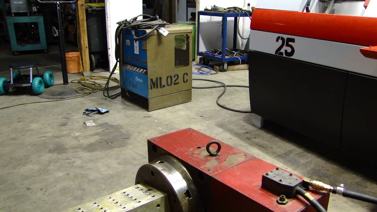 Haas hrt 310 rotary table 4th axis w tombstone mill milling machine ...