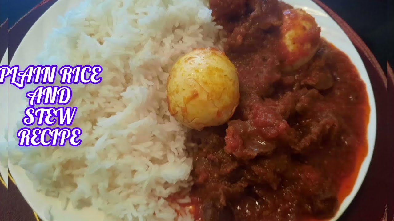 PLAIN WHITE RICE WITH GIZZARD STEW RECIPE || How to make GIZZARD stew ...