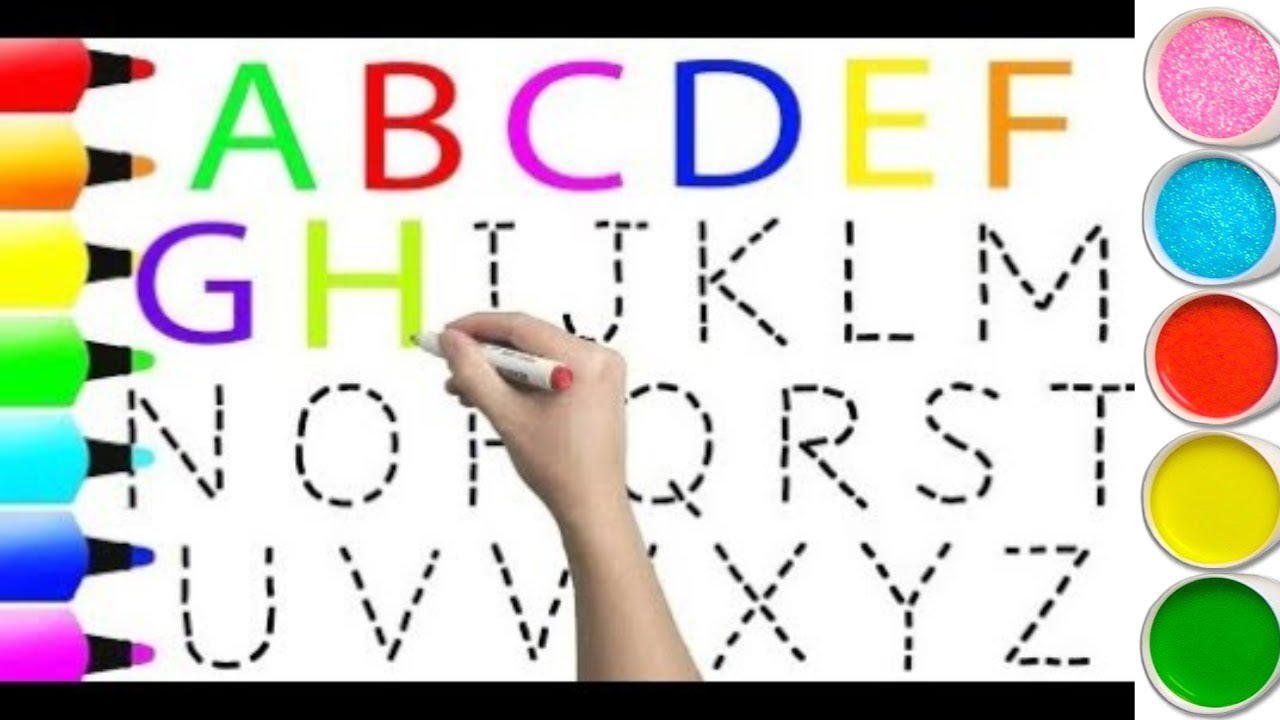 Learn alphabet abcd.numbers and shapes.a for Apple, b for ball.abcd ...
