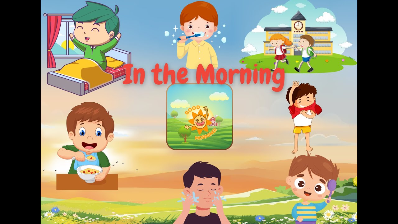 In the morning| What do you do in the morning| English for kids - YouTube