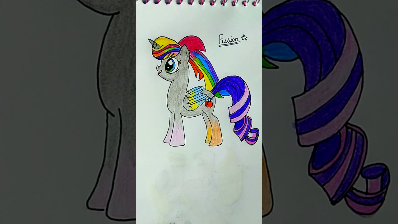 How to draw fusion from my little pony /step by step /fusion /Easy ...