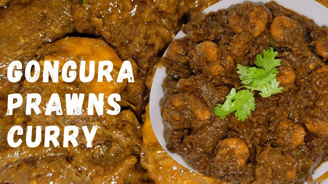 Gongura Prawns Curry / Prawns cooked with sour green leaves(gongura ...