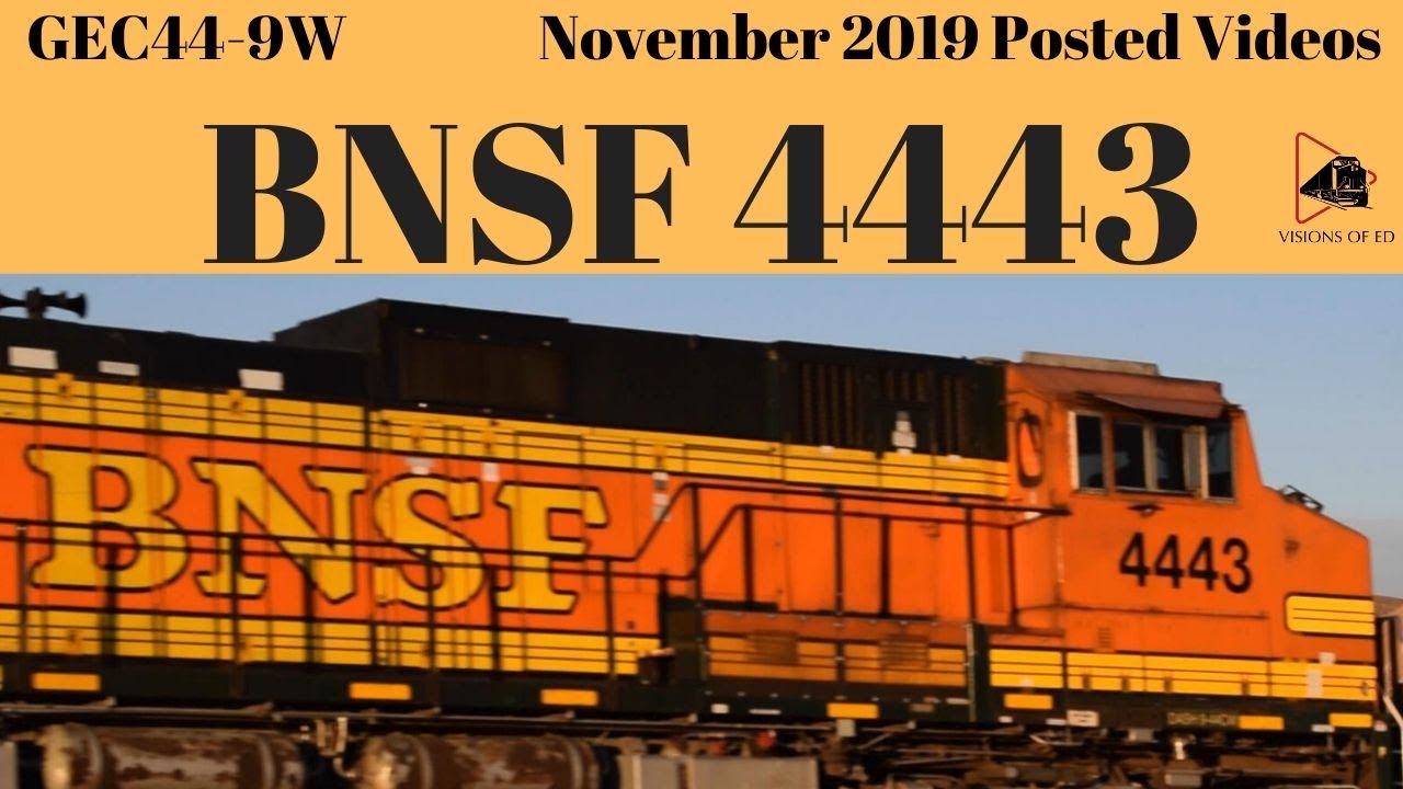 BNSF Intermodal Train Eastbound GE C44-9W BNSF 4443 Needles Sub - YouTube