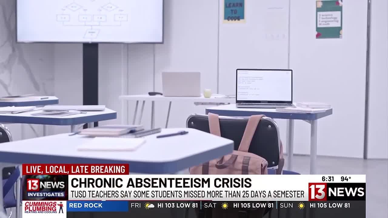 Chronic Absenteeism Crisis: Tucson USD teachers say district lax with excessive absences - YouTube