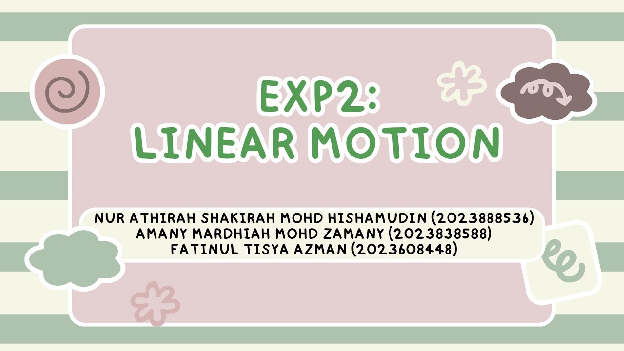 PHY 110 - EXP2: LINEAR MOTION - YouTube