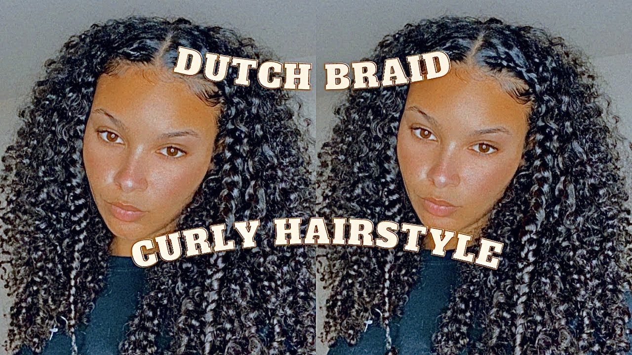CUTE DUTCH BRAID HAIRSTYLE ON 3B/3C CURLY HAIR *EASY* ♡ SUMMER HAIR ...