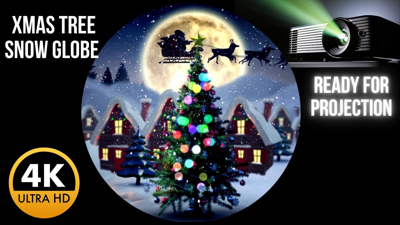 Christmas Tree snow globe Projection #snowglobes #freefacades # ...