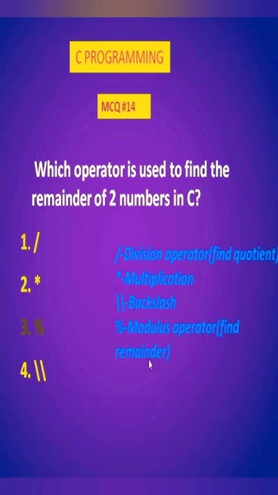 C PROGRAMMING MCQS(13,14,15) Questions and Answers/Placement MCQS #c #programming #mcqs #coding ...