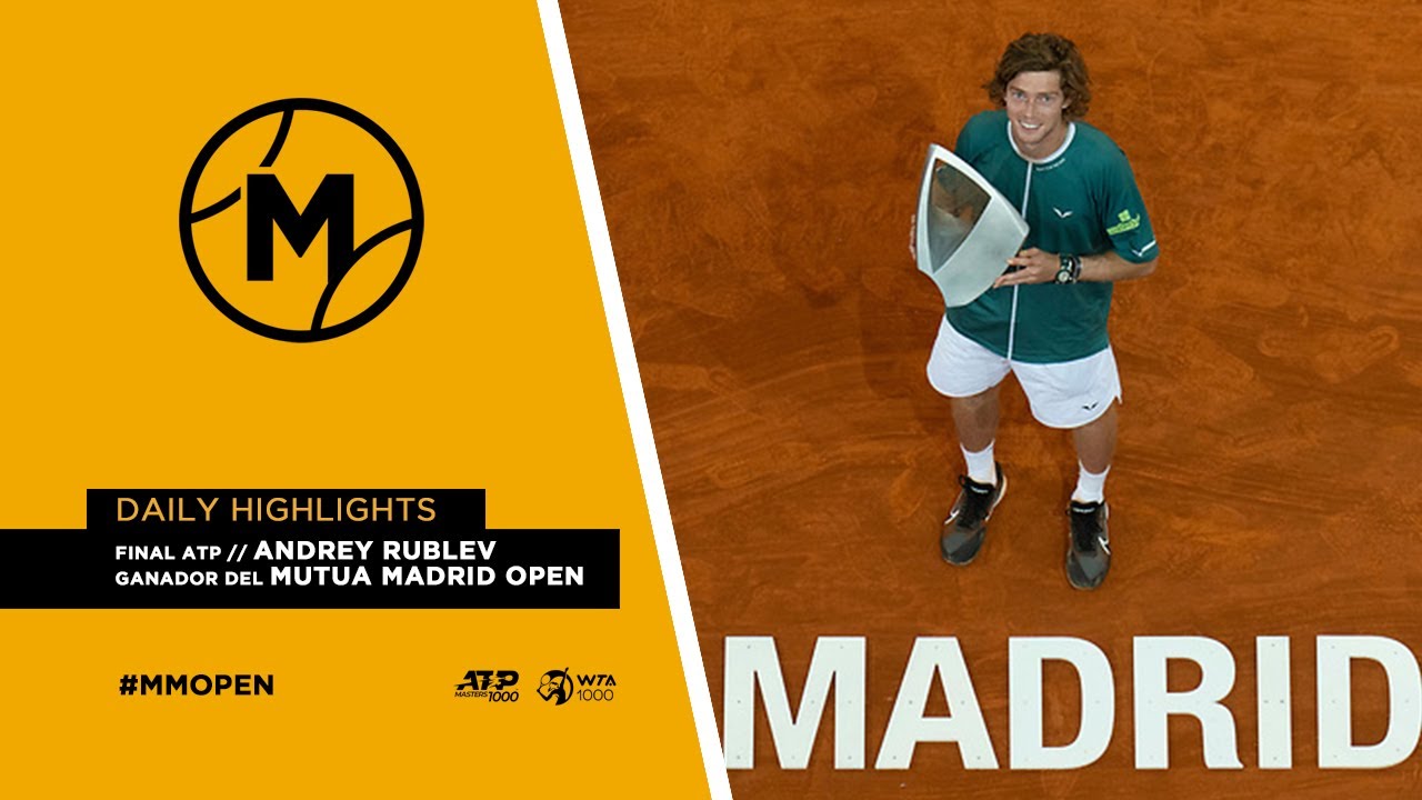 Final ATP Día 14 // Andrey Rublev Ganador del MUTUA MADRID OPEN 2024 ...