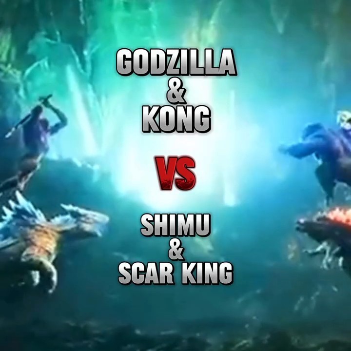 Godzilla & Kong vs Shimu & Scar King #edit #shrots # ...
