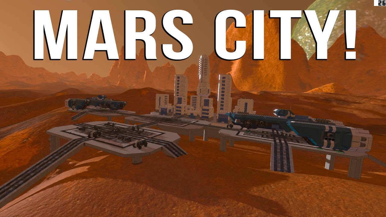 Space Engineers - EPIC MARS CITY! - YouTube