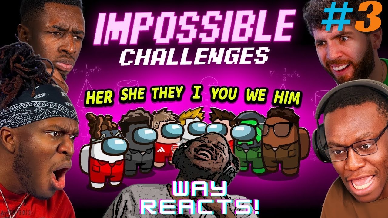 REACTING TO SIDEMEN AMONG US IMPOSSIBLE CHALLENGES: THE MOST CONFUSING ...