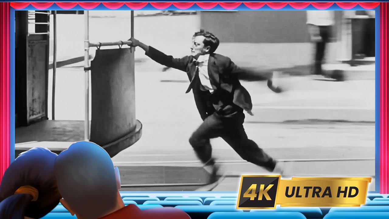 📽️ Buster Keaton's Most Amazing Stunts - 100fps, Interpolated, AI ...