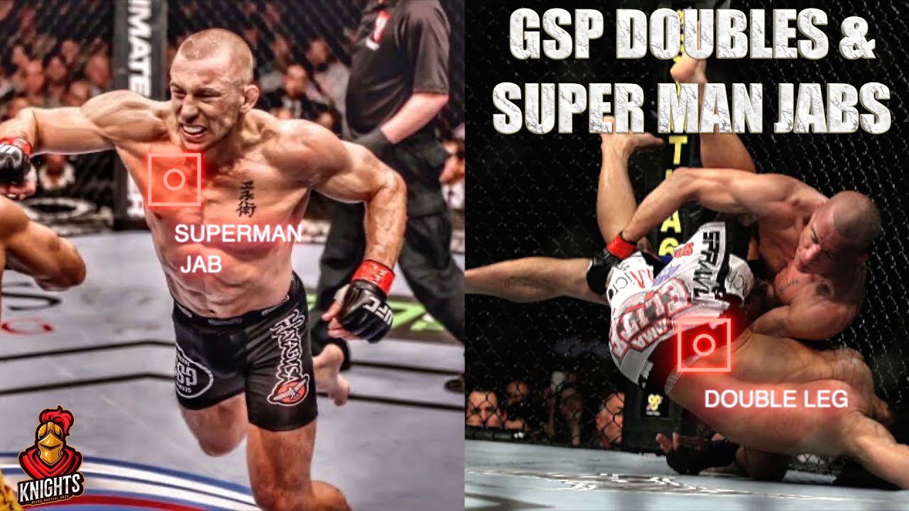 Georges Saint Pierre Double Legs and Superman Jab Punch (A Technique ...