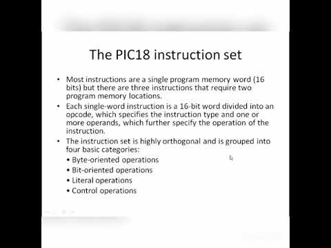 PIC Microcontroller Instruction Set - YouTube