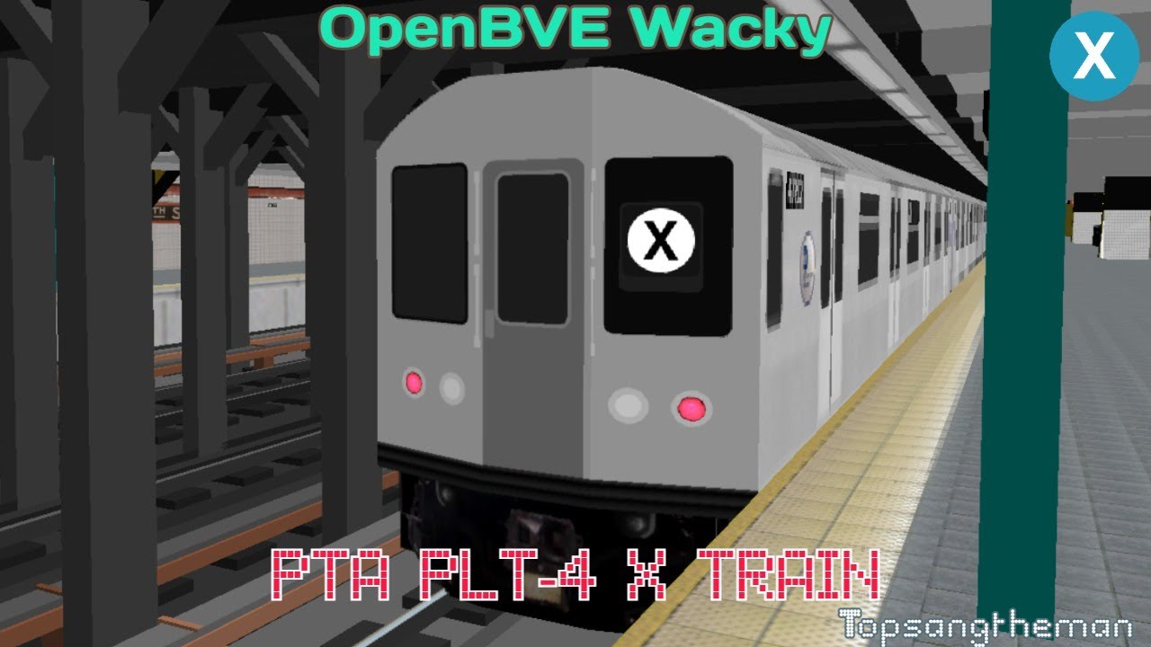 OpenBVE Wacky - PTA PLT-4 X Train - YouTube