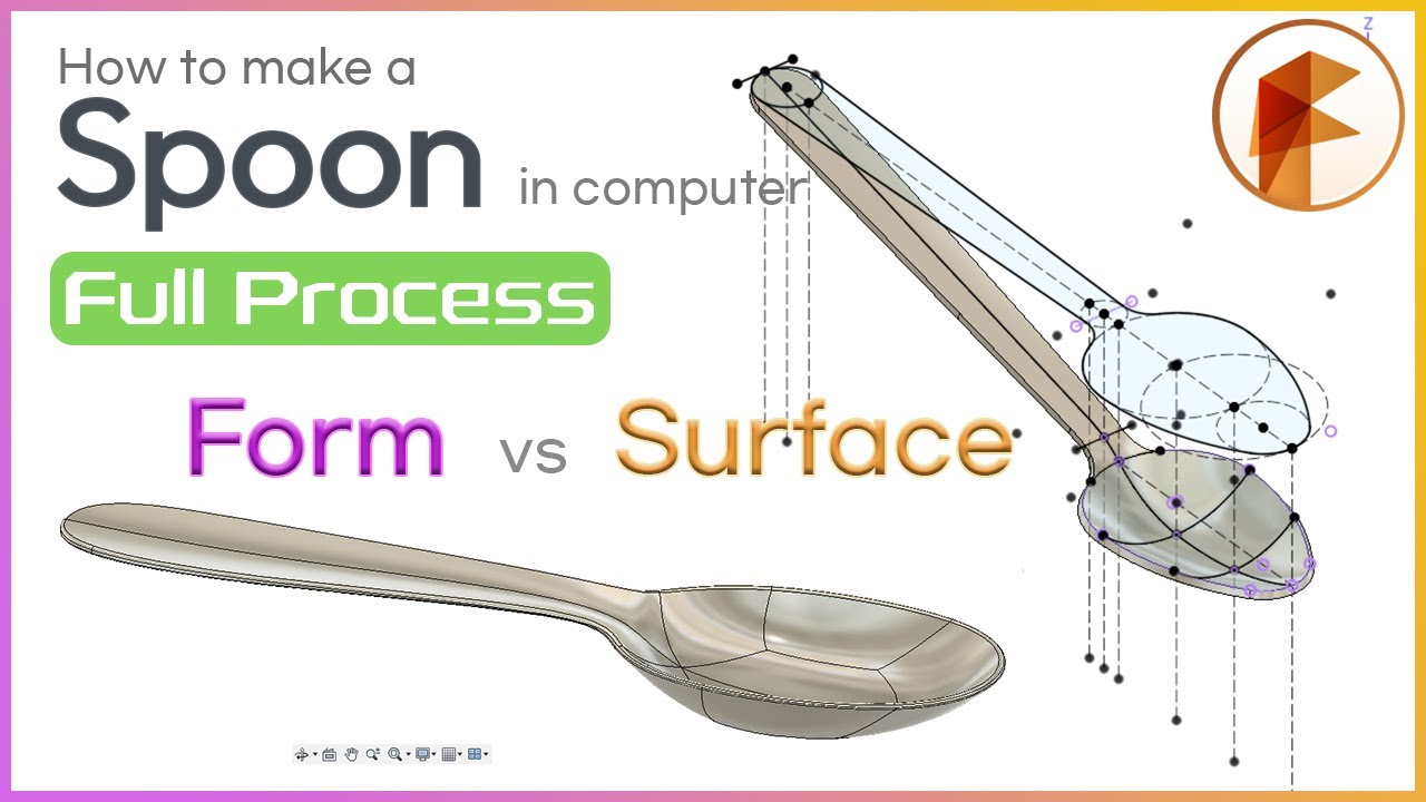 Fusion 360 | How to make a Spoon in computer | Spoon 3D Modeling | 숟가락 ...