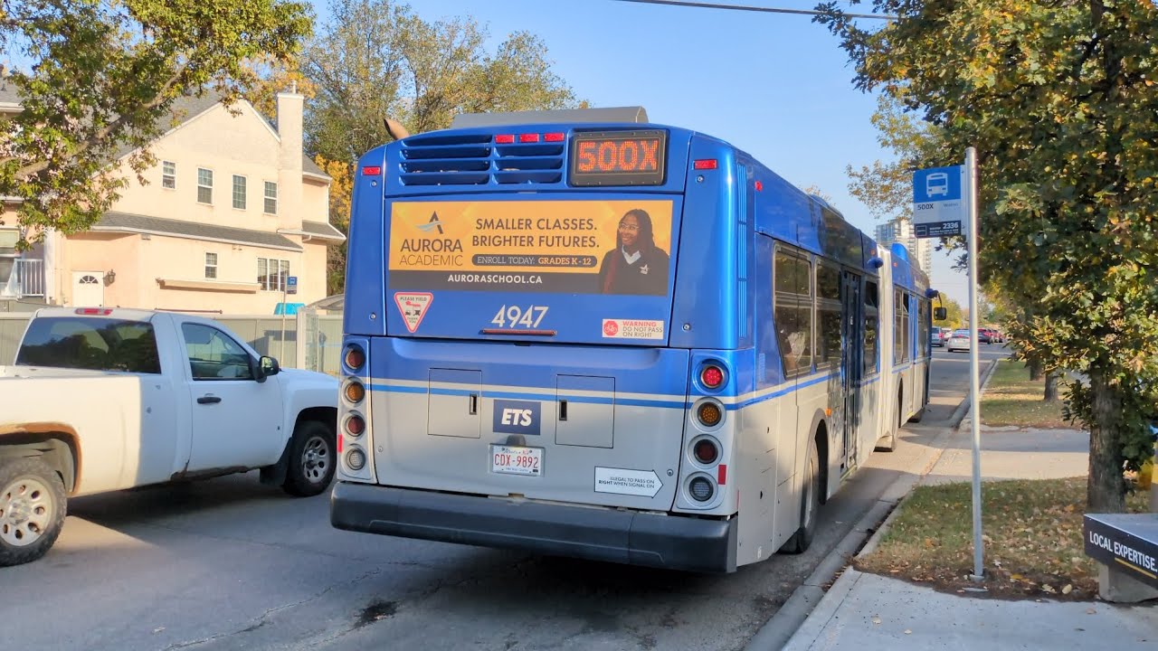 ETS Bus 2019/20 New Flyer XD60 #4947 On 500X Meadows Express - YouTube