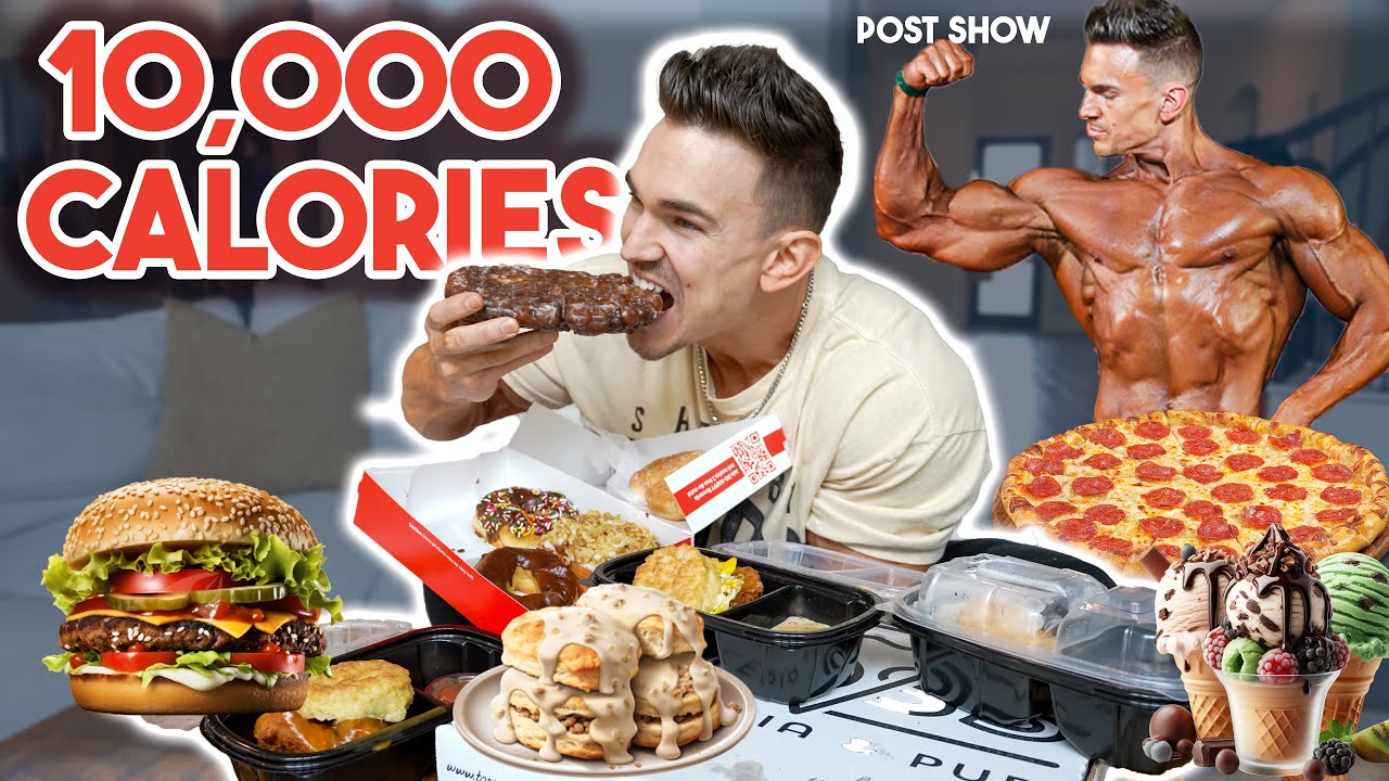 10,000 Calorie Challenge! Massive CHEAT DAY | Huge Leg Workout - YouTube