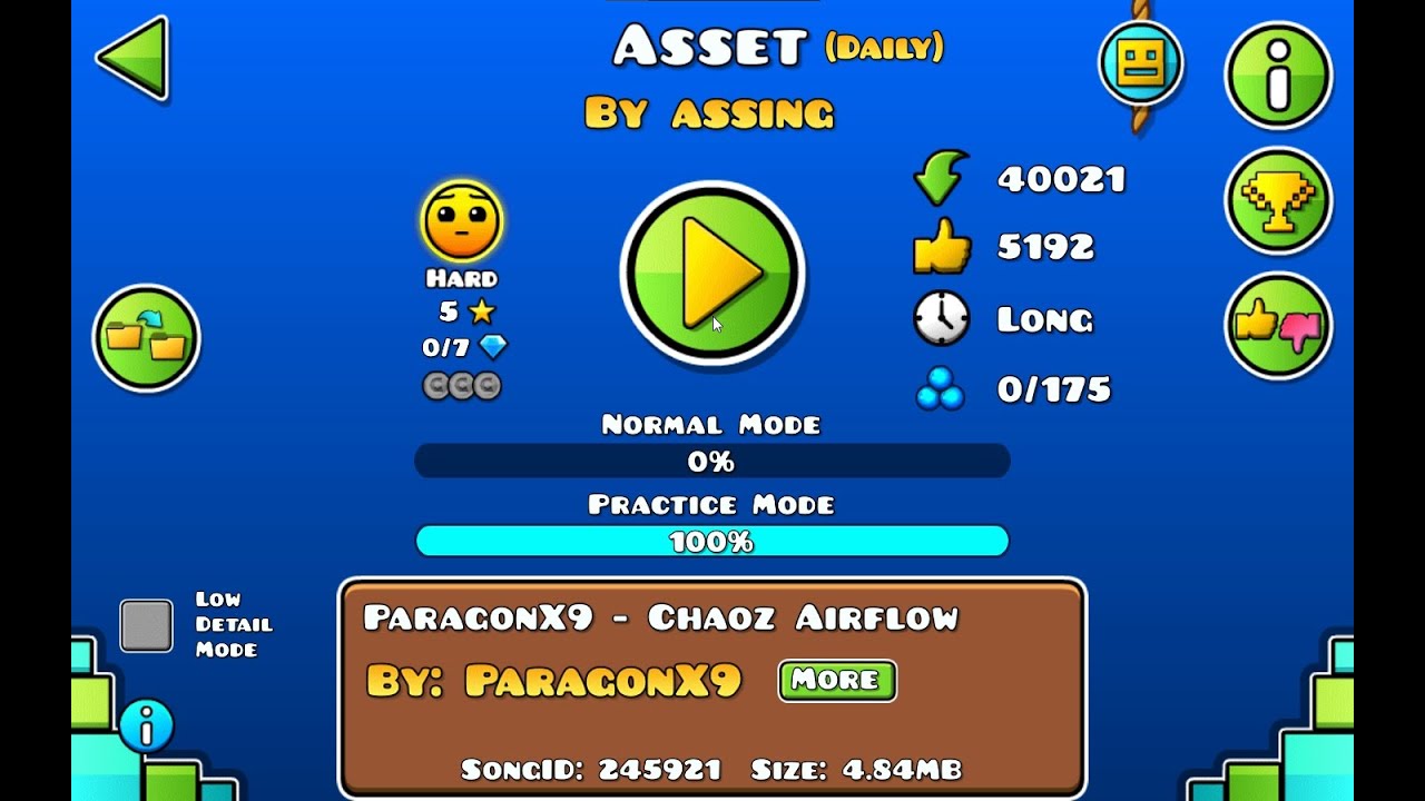 Geometry Dash 2.11 - (DAILY LEVEL) "Asset" by assing [All Coins] - YouTube