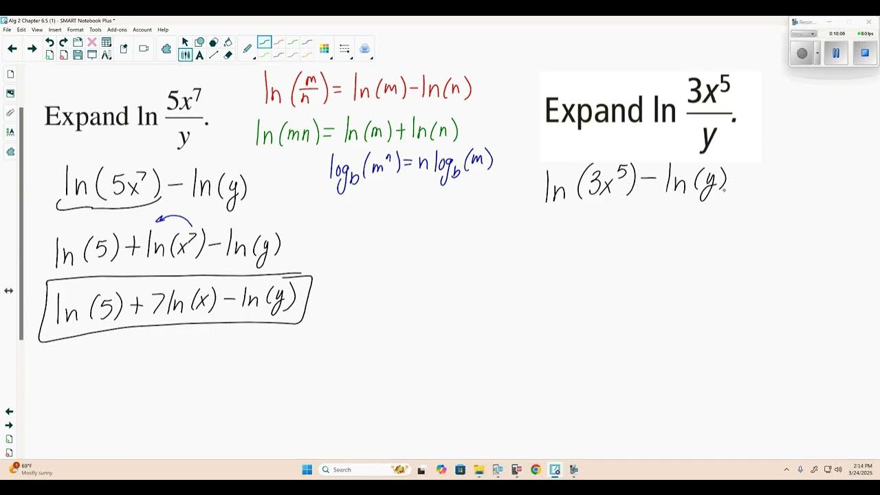 Algebra 2 Chapter 6.5 (1) - YouTube