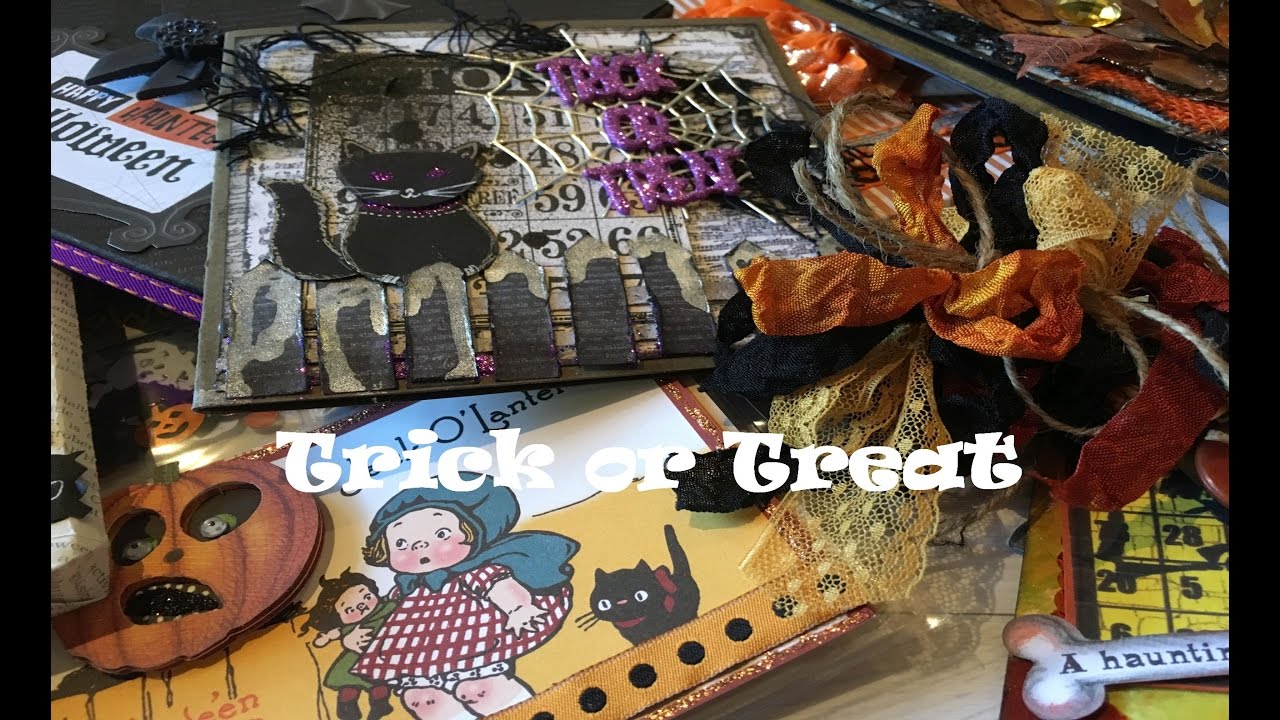 Halloween Pocket Letter, Cards, Tags and more... oh my! - YouTube