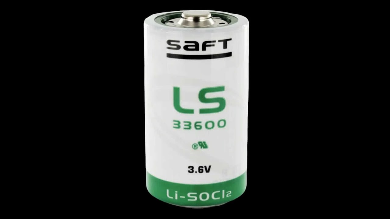 the saft ls33600 d size lithium thinyl chloride battery - YouTube