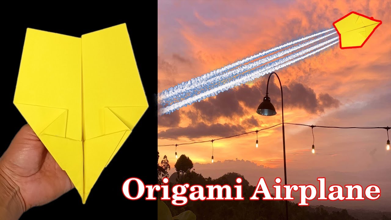 How to make origami paper airplane I best paper plane that fly far I ...
