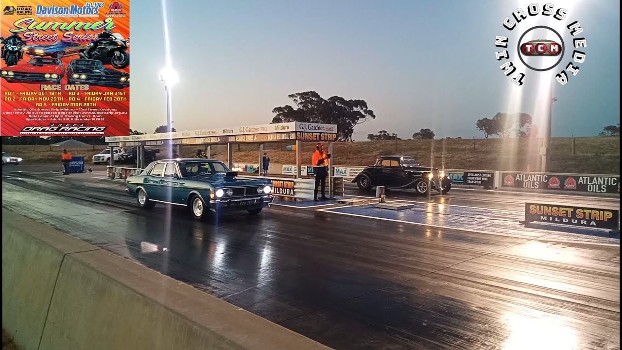 Street Drags Mildura Sunset strip 18 oct 24 summer series - YouTube