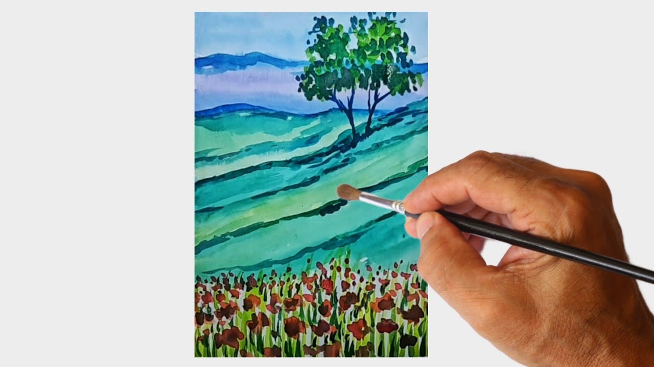 How to Paint a Breathtaking Spring Landscape with Watercolors ...