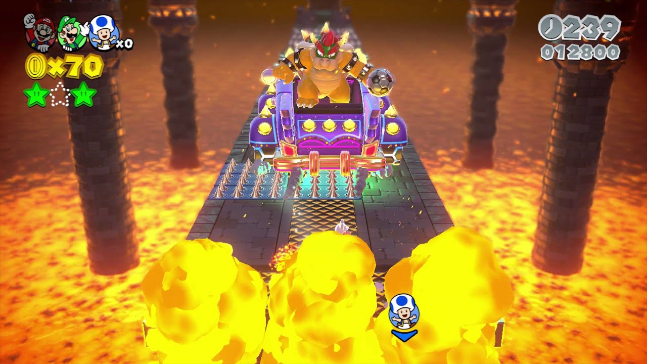 Super Mario 3D World - Bowser's Lava Lake Keep - YouTube