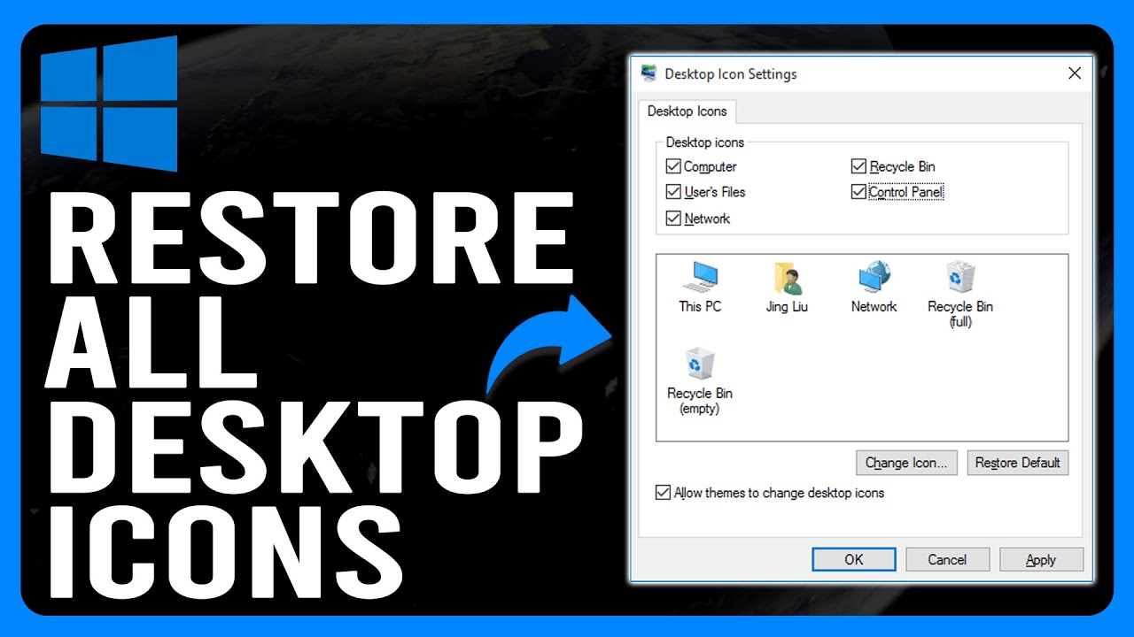 How to Restore all Desktop Icons on Windows (How to Recover Missing ...