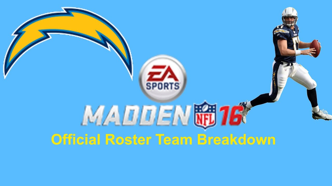 Madden 16 Official Roster Breakdown- San Diego Chargers - YouTube