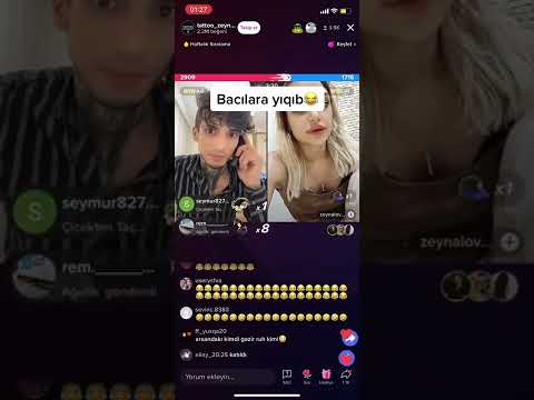 VAGA BACILARINA YIGIB KOMEY ISDEDI 😂😂 TIKTOK CANLI YAYIN YARISMA (2022)