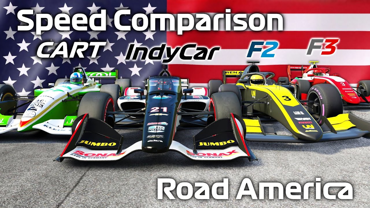 IndyCar 2020 vs F2 vs F3 vs CART 1999 | Road America [No DRS] | # ...