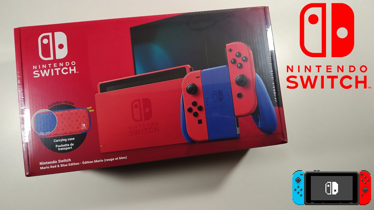 Распаковка Nintendo Switch Mario Red & Blue Special Edition (Unboxing ...