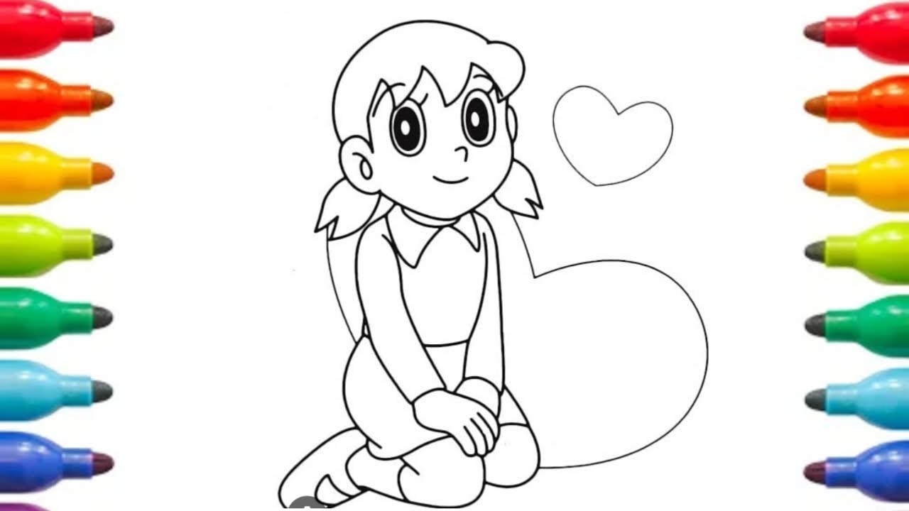 How to draw Shizuka | cute Shizuka drawing | beautiful Shizuka | 💙💚 ...