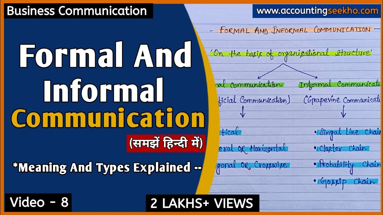 Formal And Informal Communication Types Of Communication Formal And Informal Communication Types Of Communication
