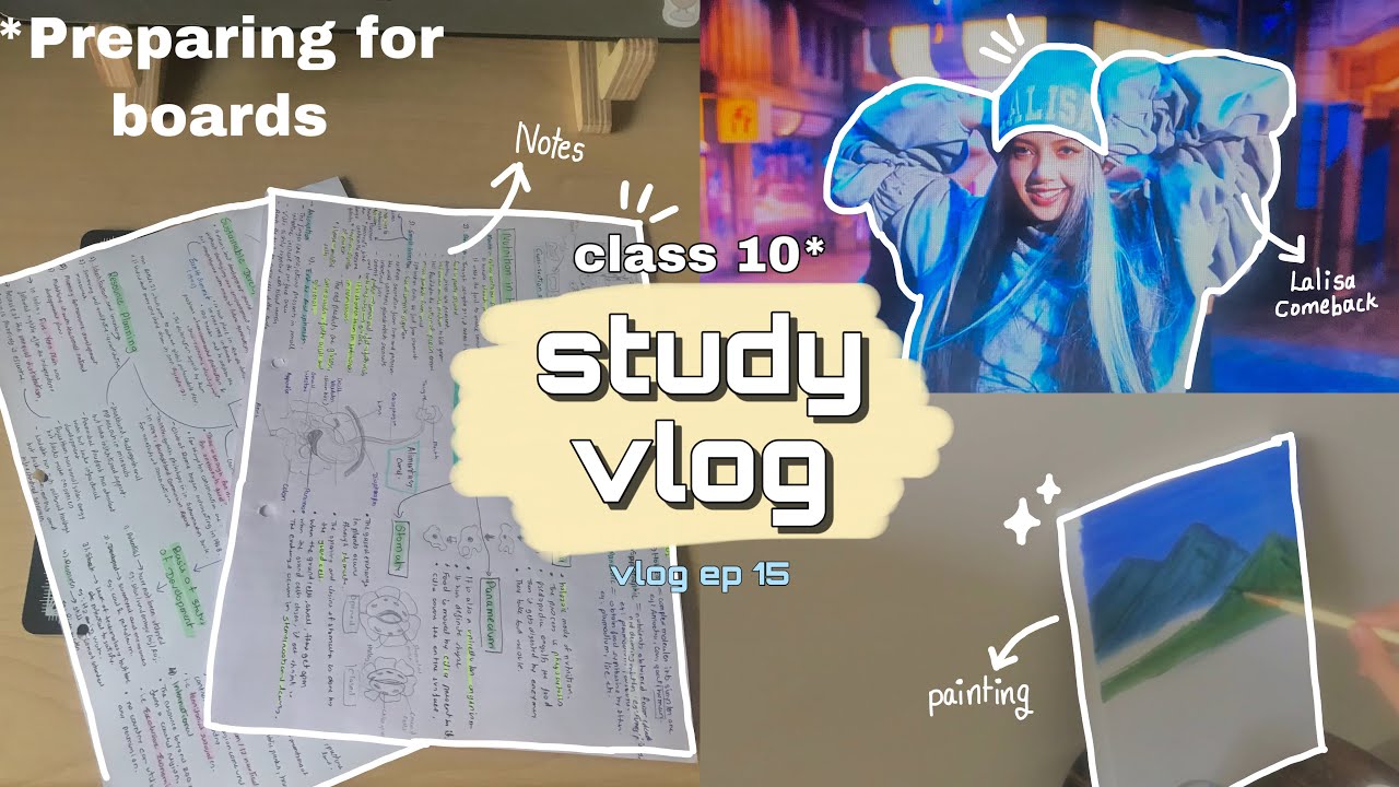 🎐study vlog class 10 ; preparing for boards, LALISA comeback🤍| CBSE 10 ...
