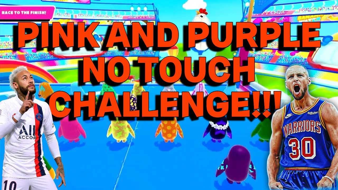 FALL GUYS - BUT NO TOUCHING PINK OR PURPLE!!! - YouTube